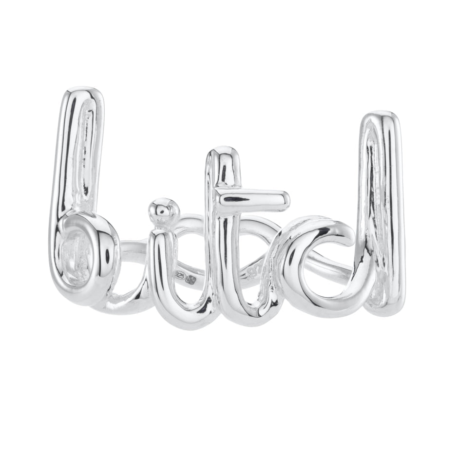 Bitch Hotscripts Ring - Silver - Hotlips By Solange