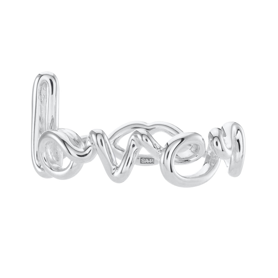 Lover Hotscripts Ring - Silver - Hotlips By Solange