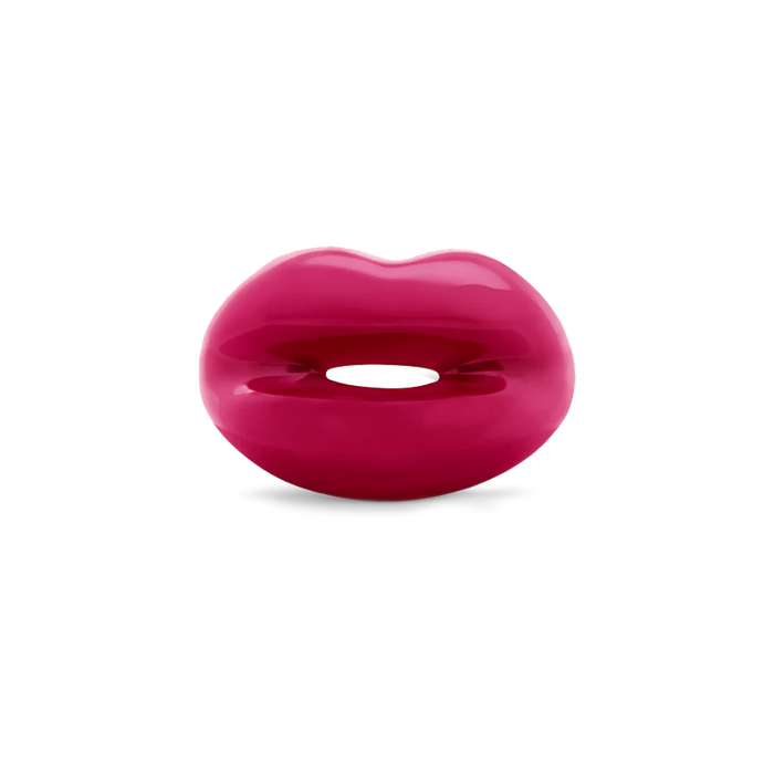 Hotlips Ring - Silver and Enamel - Dusky Pink - Hotlips By Solange
