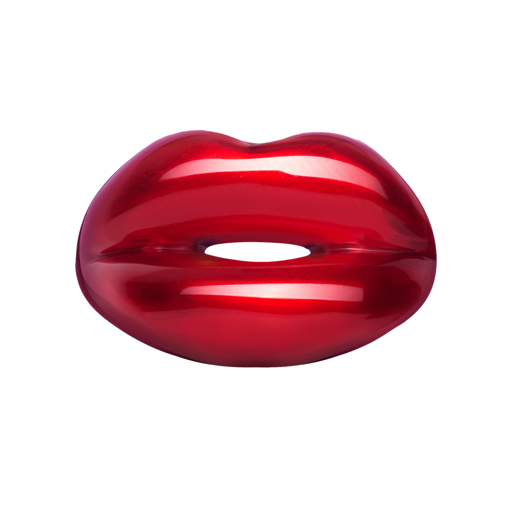 Hotlips Ring - Silver and Enamel - Strawberry - Hotlips By Solange